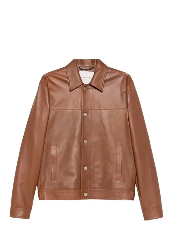 Jacob Cohen Trucker Leather Jacket - Multicolor