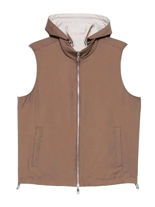 MONTECORE Reversible Wool Gilet - Multicolor