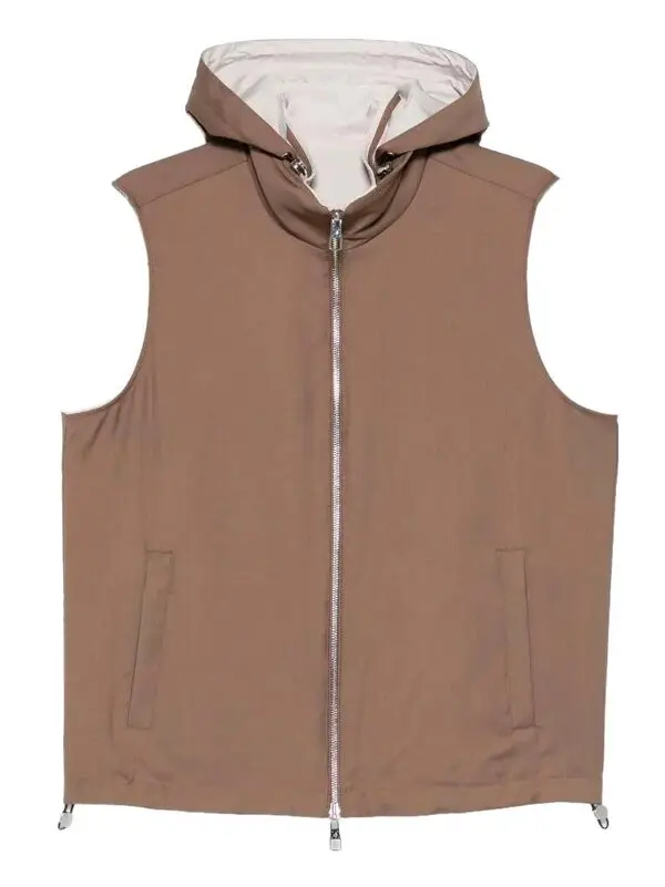 MONTECORE Reversible Wool Gilet - Multicolor