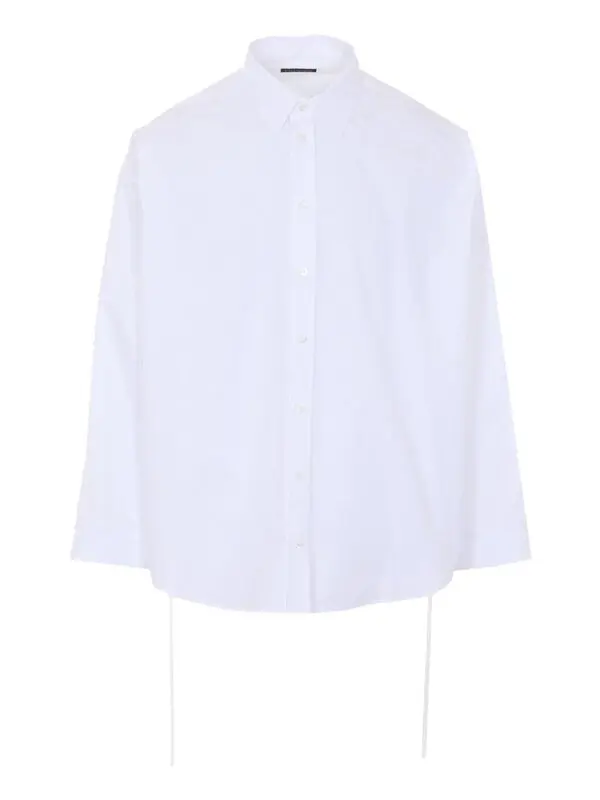 Balenciaga Classic Collar Cotton Shirt - White