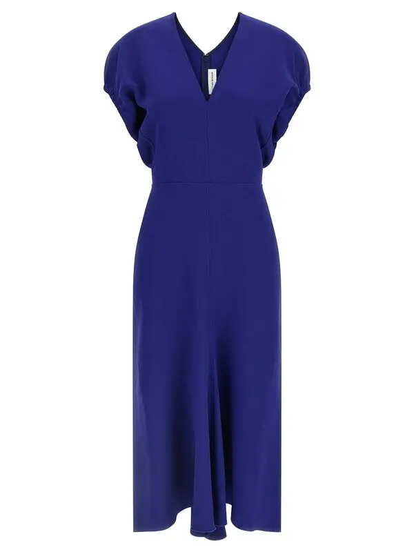 Victoria Beckham Edith Cady Dress - Blue