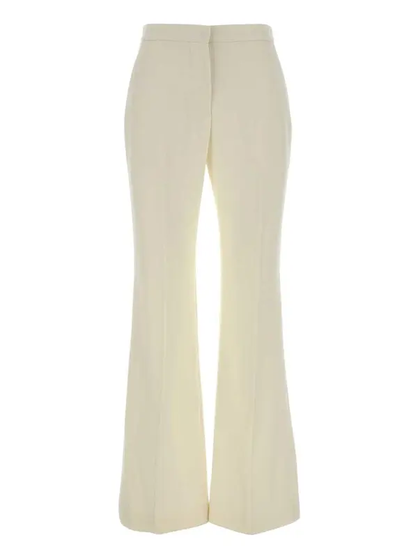 Givenchy Ivory Wool Flare Trousers - White