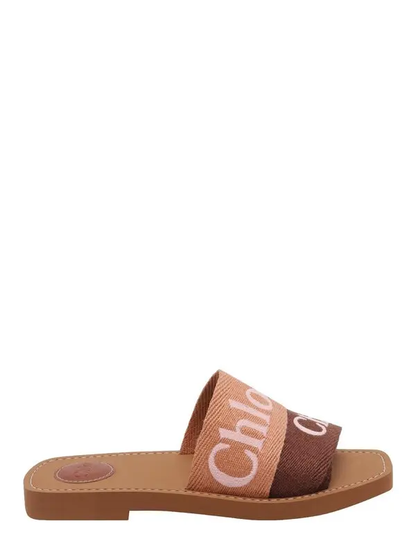 Chloé Woody Flat Sandals - Brown