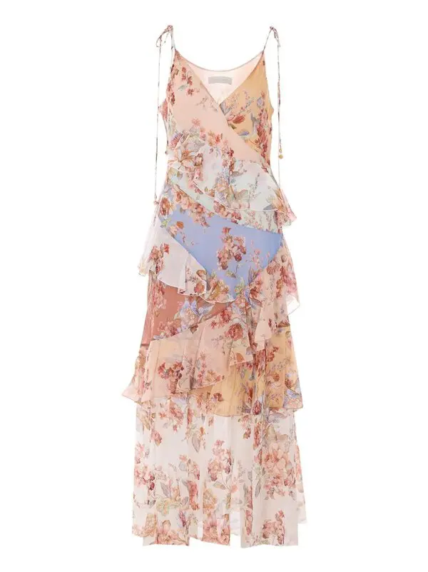 Zimmermann Sleeveless Floral Print Ruffled Dress - Multicolor