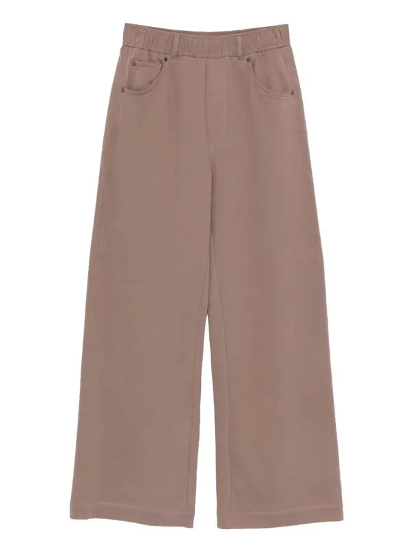 Brunello Cucinelli Cotton Wide-leg Trousers - Multicolor