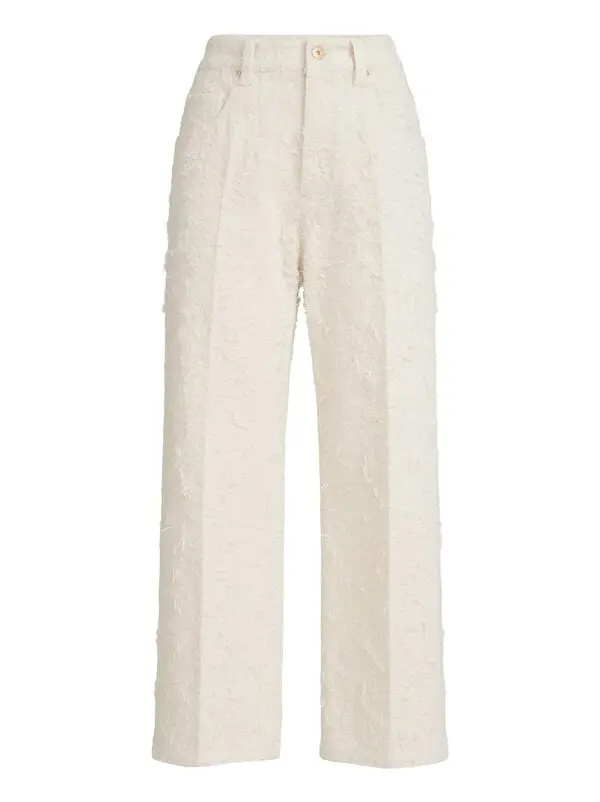 Brunello Cucinelli Cotton Wide-leg Trousers - Multicolor