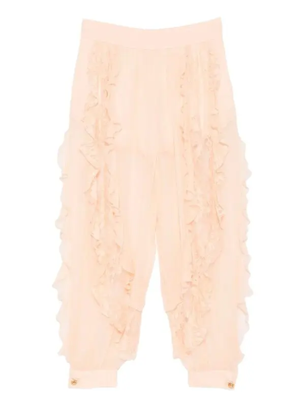 Zimmermann Ruffled Lace Trousers - Cream