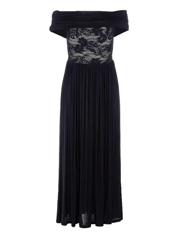 Zimmermann Rebellion Off-shoulder Pleated Dress - Black