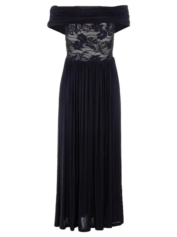 Zimmermann Rebellion Off-shoulder Pleated Dress - Black