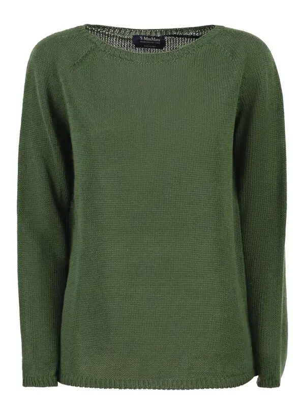 Max Mara Giolino Linen Knit Jumper - Green