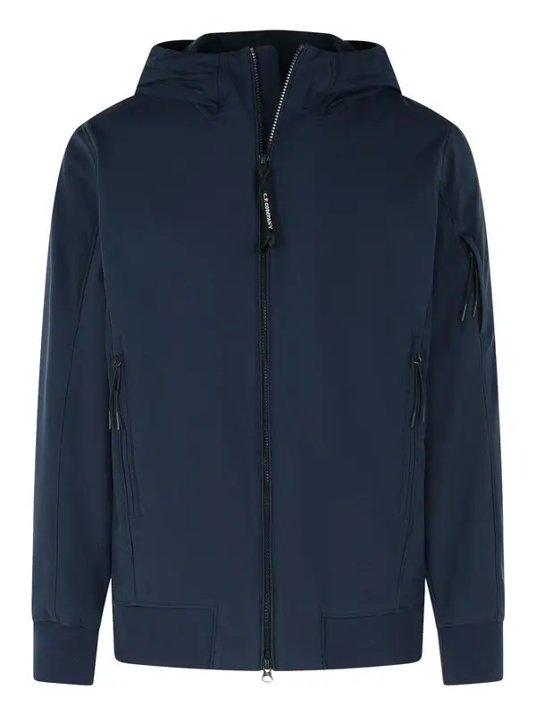 C.P. COMPANY Hooded Zip-up Jacket With Drawstring Hem - Blue