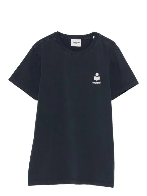 Isabel Marant Étoile Crewneck Logo Embroidered Short Sleeve T-shirt - Multicolor