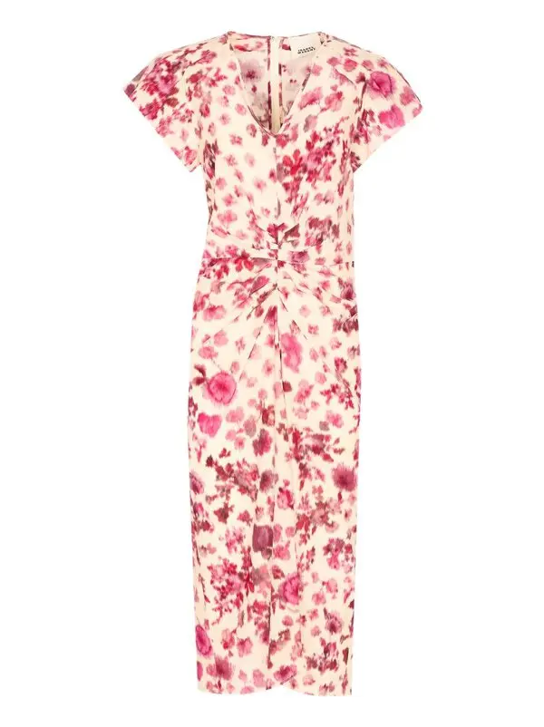 Isabel Marant Étoile Terenae Dress Floral Print Silk Blend - Pink