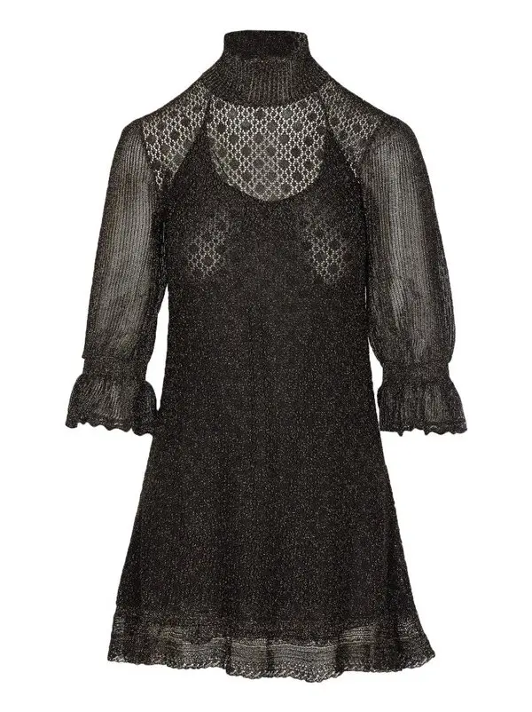 Chloé Mini Long Sleeve Dress - Black
