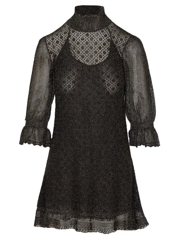 Chloé Mini Long Sleeve Dress - Black