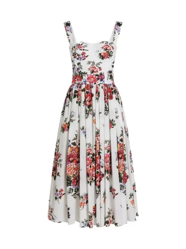 Dolce & Gabbana Cotton Printed Dress - Multicolor