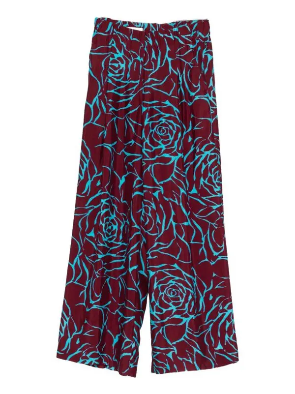 Dries Van Noten Pila Wide-leg Floral Print Trousers - Multicolor