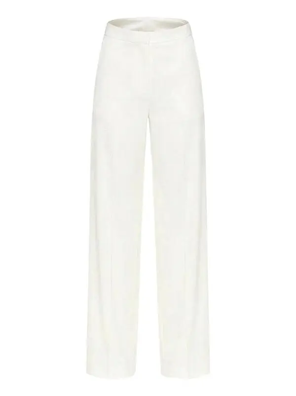 Max Mara Cotton Tailored Wide Leg Pants - Multicolor