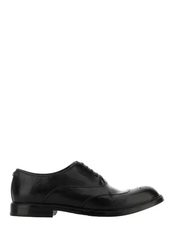 Dolce & Gabbana Lace-up Leather Shoes - Black