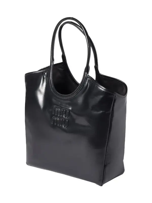 Miu Miu Leather Tote Bag - Black