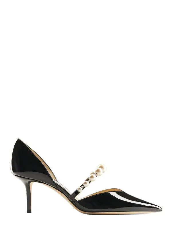 JIMMY CHOO Aurelie Leather Pumps With Faux-pearl Embellishment - Multicolor