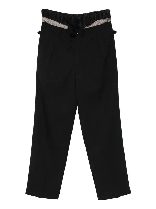 MAISON MARGIELA Wool Pleated Trousers - Black