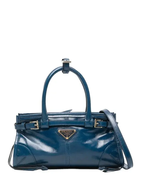 Prada Bonnie Leather Mini Handbag - Blue