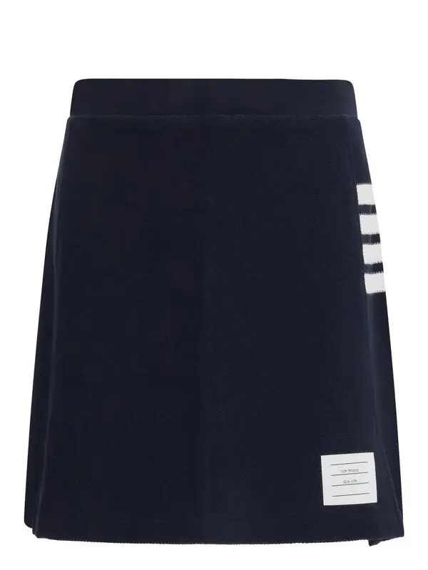 Thom Browne 4-bar Piqué Mini Skirt - Blue