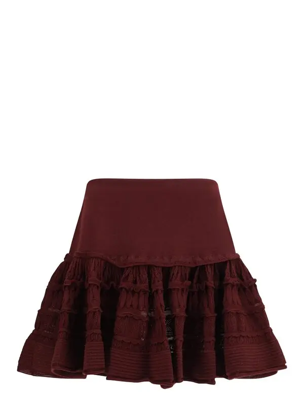 Alaïa Wool Crinoline Ruffle Mini Skirt - Multicolor