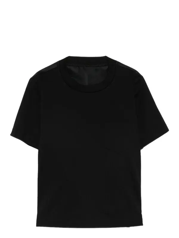 Sacai Cotton T-shirt With Paneled Design - Multicolor