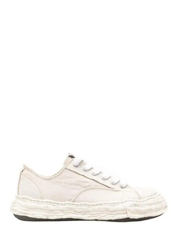 Mihara Yasuhiro Low-top Distressed Sneakers - Cream