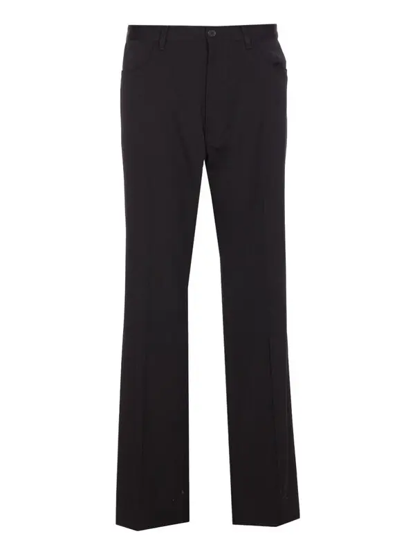 Balenciaga Wool Blend Tailored Straight-leg Trousers - Black