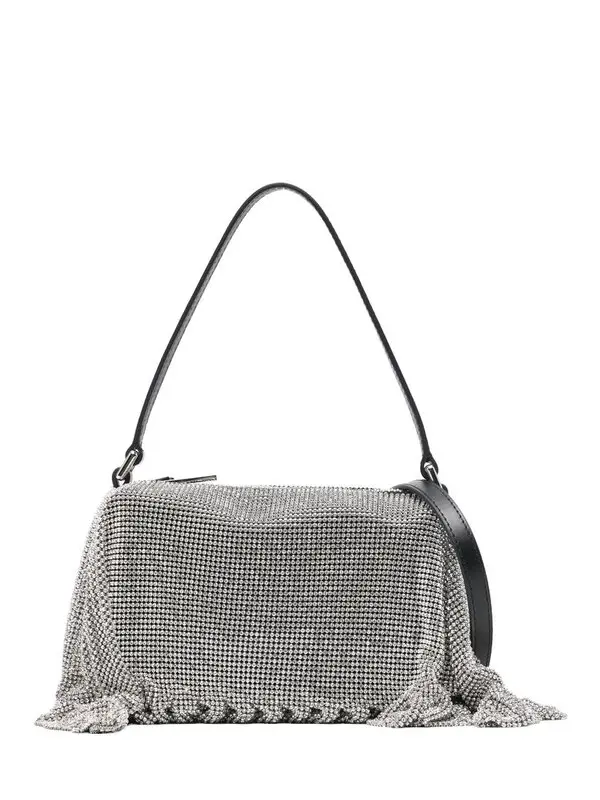 Alexander Wang Crystal Mesh Top Handle Bag With Adjustable Shoulder Strap - Silver
