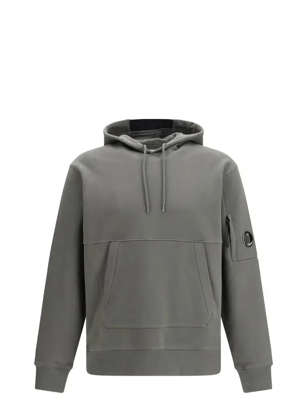 C.P. COMPANY Diagonal Raised Fleece Hooded Sweatshirt - Green