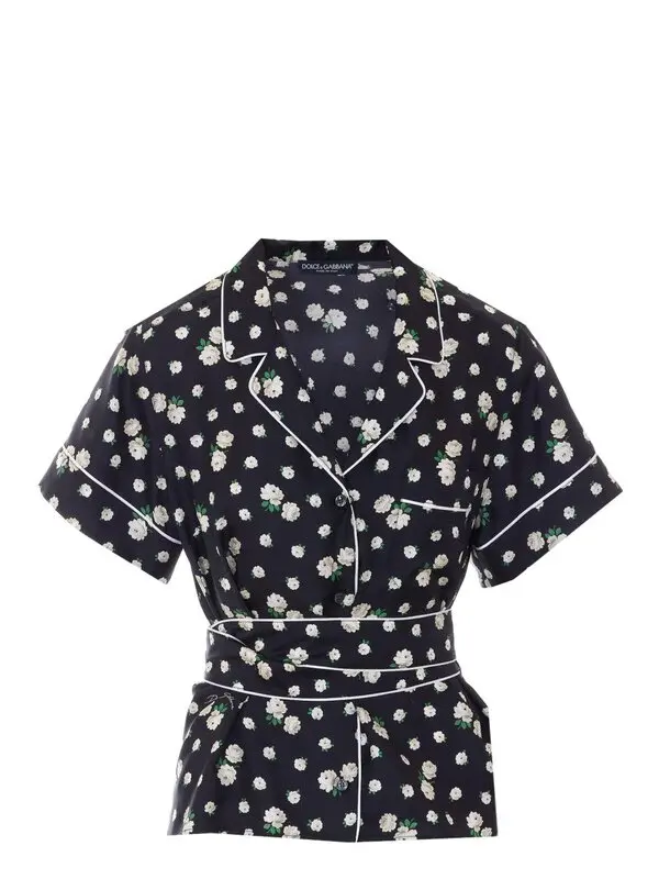 Dolce & Gabbana Floral Print Silk Shirt - Multicolor