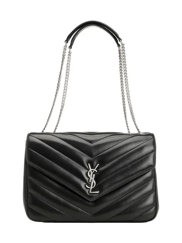Saint Laurent Large Loulou Shoulder Bag - Black