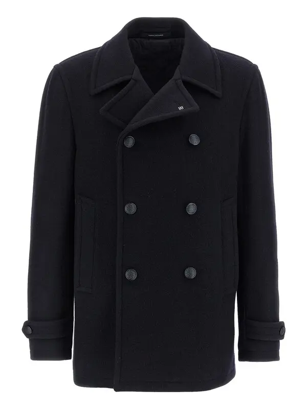 Tagliatore Monaco Double-breasted Wool Coat - Blue