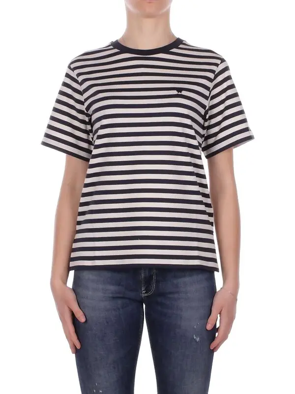Max Mara Striped Cotton T-shirt - Multicolor