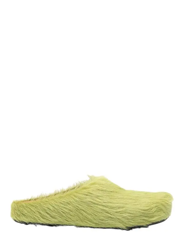 Marni Calf Hair Slip-on Trainers - Green