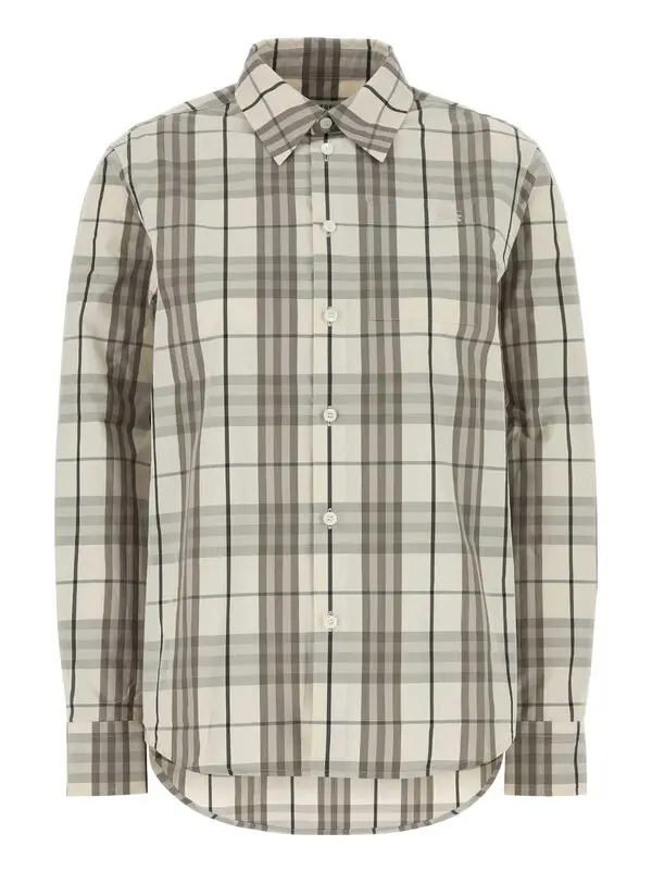 Burberry Embroidered Poplin Shirt - Multicolor