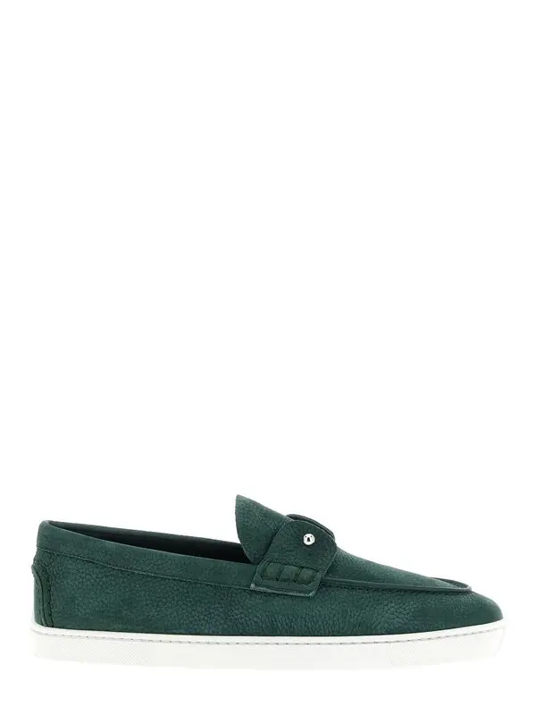 CHRISTIAN LOUBOUTIN Suede Loafers - Green