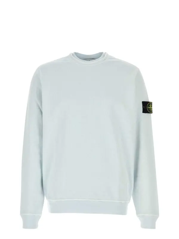 Stone Island Pastel Cotton Crewneck Sweatshirt - Blue