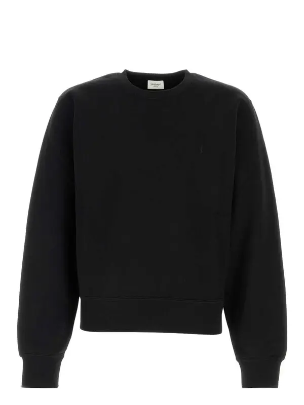 Saint Laurent Cotton Sweatshirt - Black