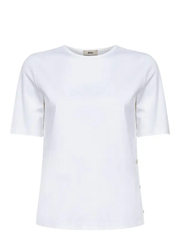 Herno Cotton Jersey T-shirt With Side Slits - Multicolor