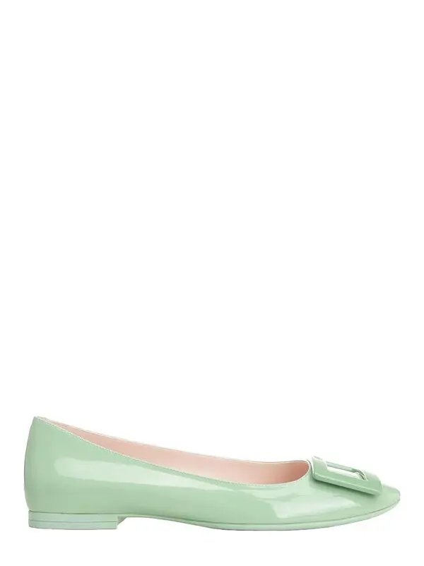 ROGER VIVIER Patent Leather Gommettine Ballerinas - Green