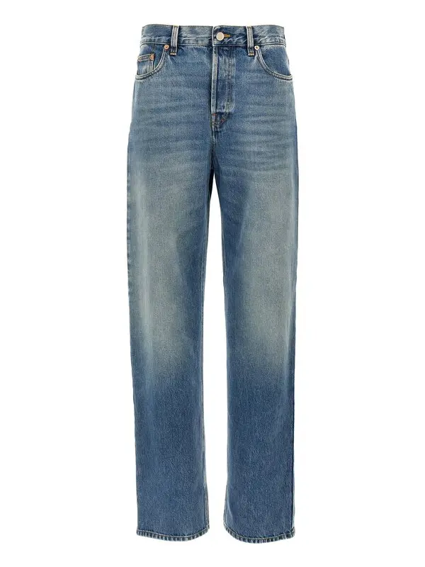 Gucci Boyfriend Cotton Denim Jeans - Blue