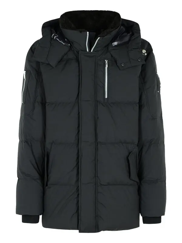 Moose Knuckles Everest 3q Nylon And Cotton Down Jacket - Black