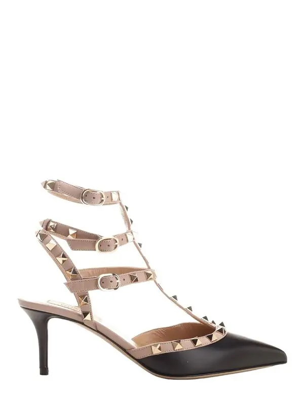Valentino Garavani Rockstud Pumps With Ankle Strap - Black