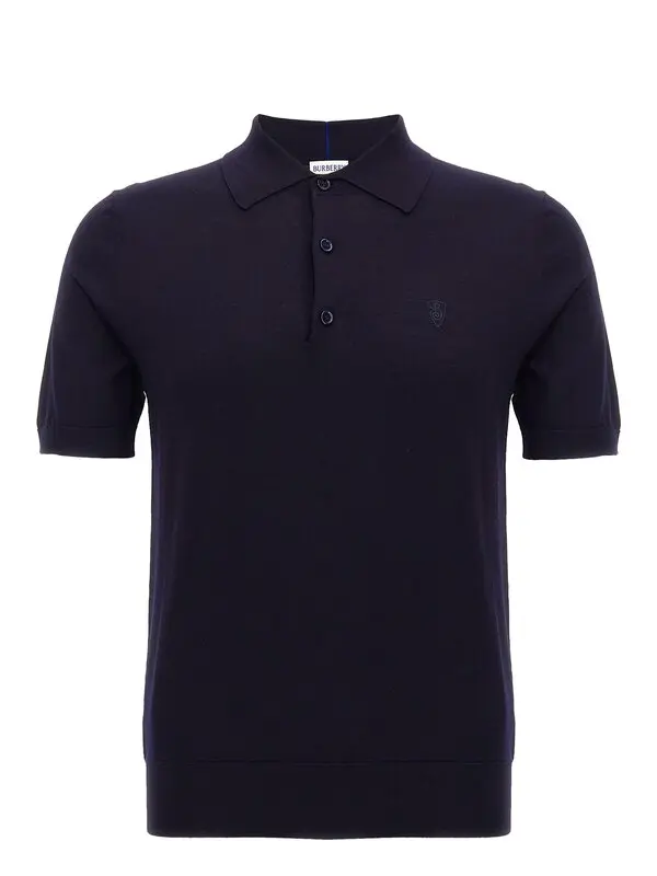 Burberry Wool Polo Shirt - Blue