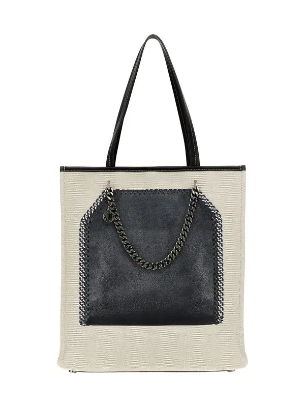 Stella McCartney Canvas Shopping Bag With Trompe L'oeil Print And Chain Detail - Multicolor